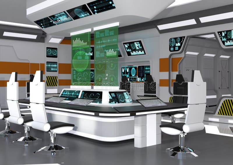 Modern Futuristic Command Center Stock Illustrations – 315 Modern ...