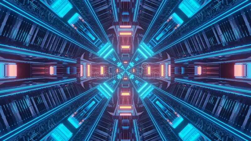 3D Rendering Futuristic Sci-fi Techno Lights- a Cool Background Stock ...