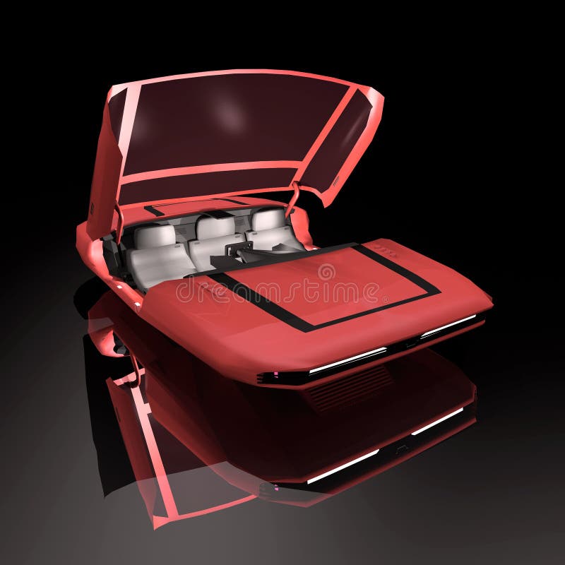 3D Rendering Futuristic Vehicle Stock Illustration - Illustration of ...