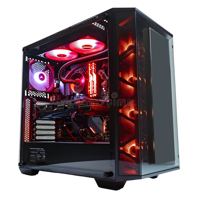 3D Rendering of a Gaming Pc on Transparent Background - Ai Generated ...