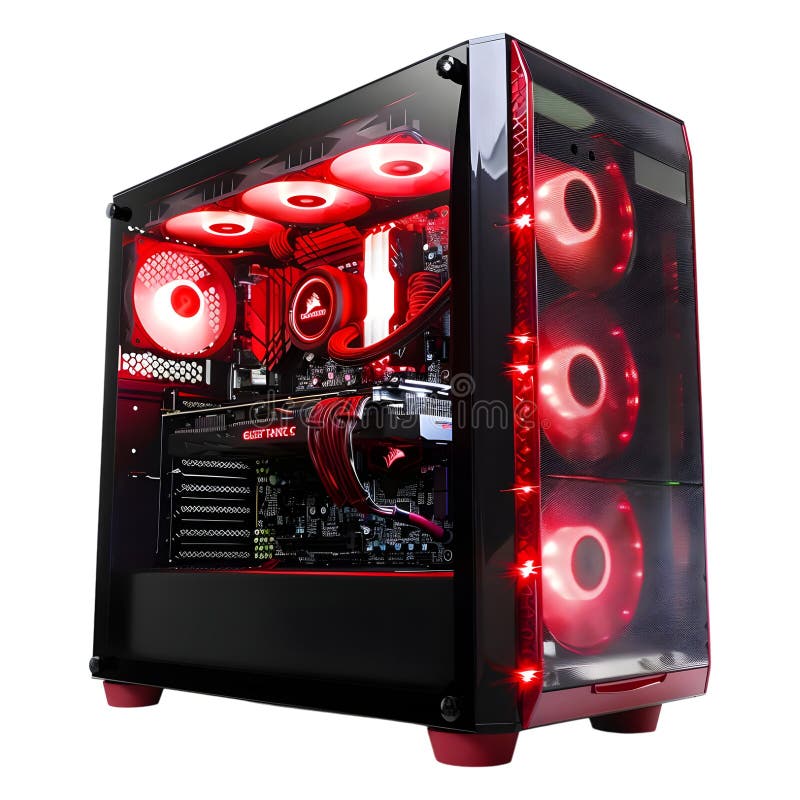 3D Rendering of a Gaming Pc on Transparent Background - Ai Generated ...