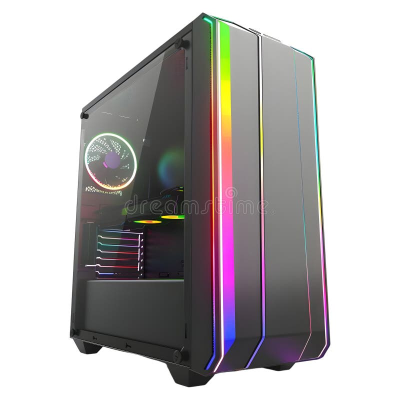 3D Rendering of a Gaming Pc on Transparent Background - Ai Generated ...