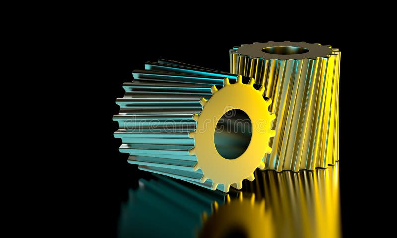 3d rendering of gears stock illustration. Illustration of engineering ...