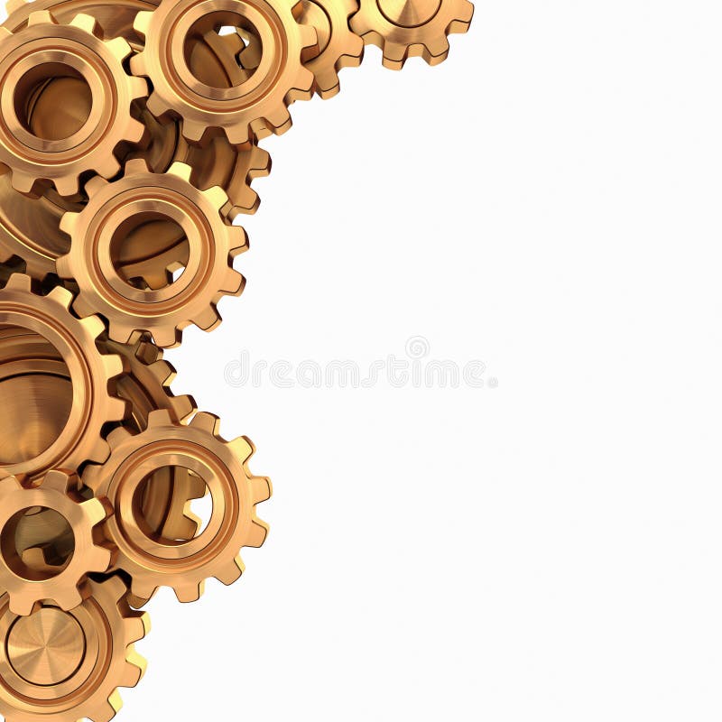 3d rendering gears stock illustration. Illustration of construction ...