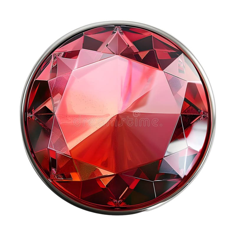 3D Rendering of a Gemstone Button Luxury on Transparent Background - Ai ...