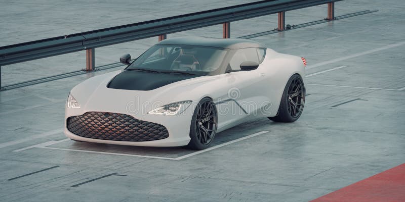 3D rendering generic car stock illustration. Illustration of ...