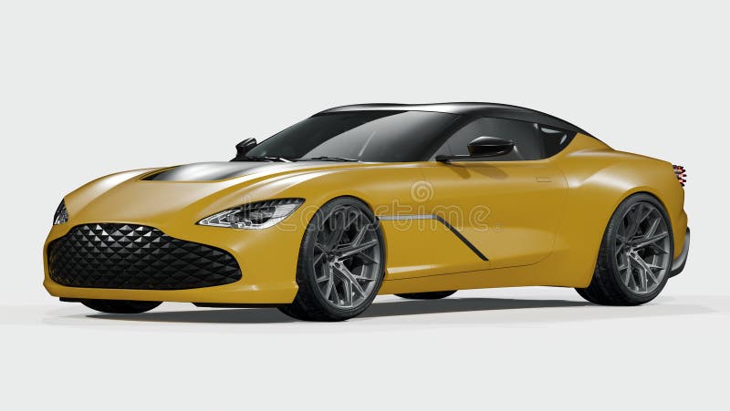 3D rendering generic car stock illustration. Illustration of intake ...