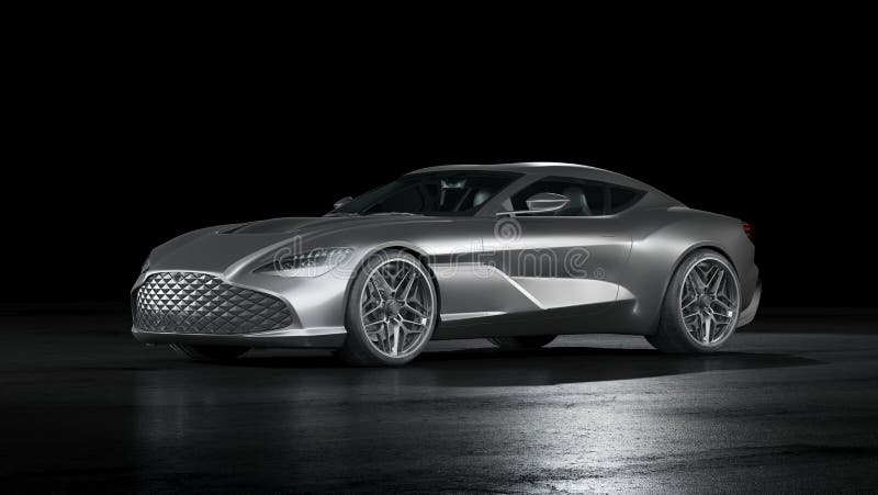 3D Rendering of a Generic Car Stock Illustration - Illustration of ...