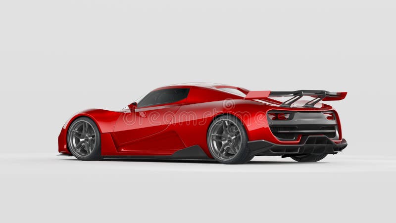 3D Rendering of a Generic Car Stock Illustration - Illustration of ...