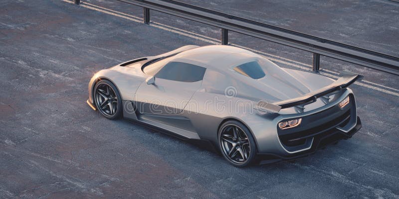 3D Rendering of a Generic Car Stock Illustration - Illustration of ...