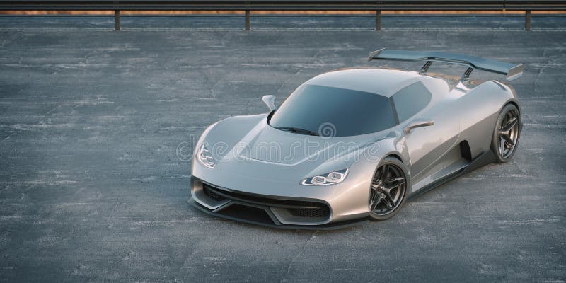 3D Rendering of a Generic Car Stock Illustration - Illustration of ...