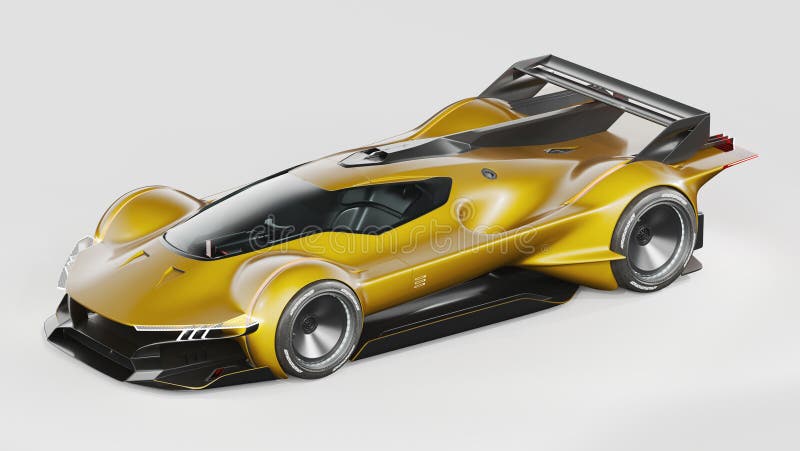 3D Rendering Generic Concept Car Stock Illustration - Illustration of ...