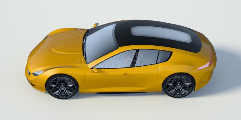 3D Rendering - Generic Concept Car Stock Illustration - Illustration of ...