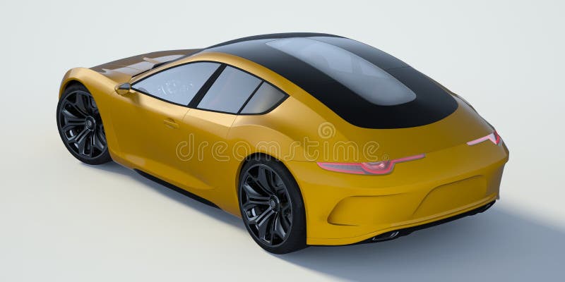3D Rendering - Generic Concept Car Stock Illustration - Illustration of ...