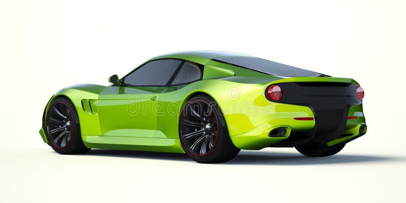 3D Rendering - Generic Concept Car Stock Illustration - Illustration of ...