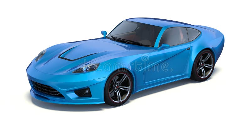 3D Rendering - Generic Concept Car Stock Illustration - Illustration of ...