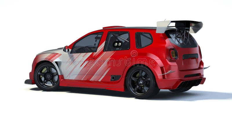 3D Rendering - Generic Concept Car Stock Illustration - Illustration of ...