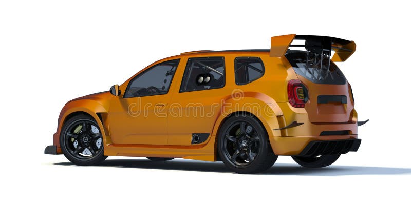 3D Rendering - Generic Concept Car Stock Illustration - Illustration of ...