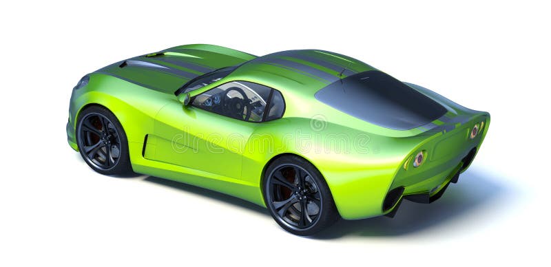 3D Rendering - Generic Concept Car Stock Illustration - Illustration of ...