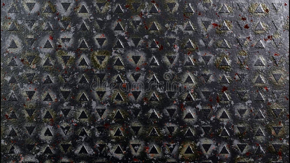 3D Rendering of Geometric Embossing Metal Texture, Metallic Modern ...