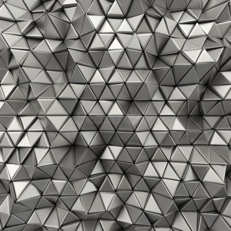 Chrome Abstract Triangles Backdrop Stock Illustration - Illustration of ...