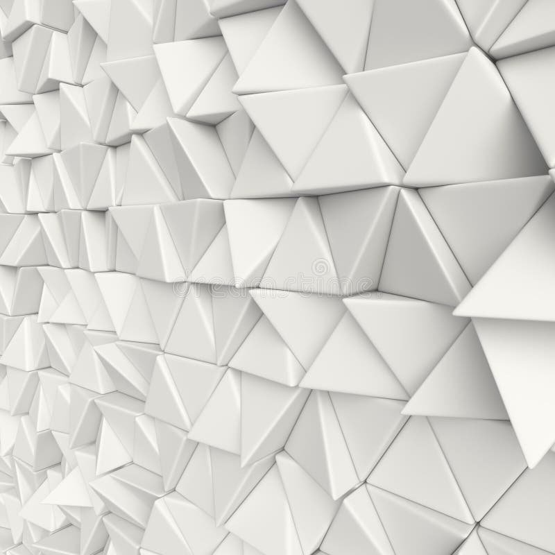 3d White Abstract Triangles Backdrop Stock Illustration - Illustration ...