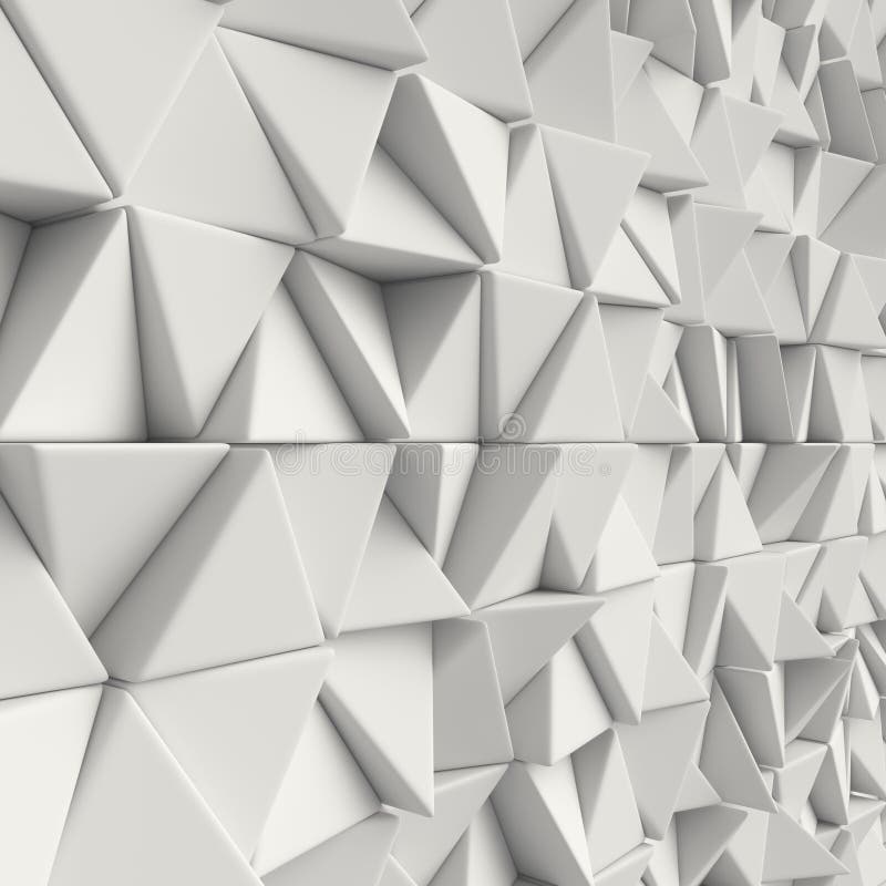 3d White Abstract Triangles Backdrop Stock Illustration - Illustration ...