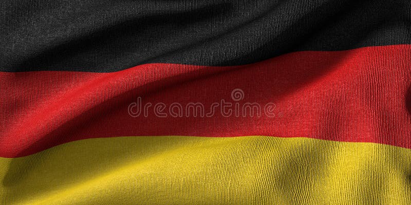 3d Rendering of a Germany Flag with Fabric Texture Stock Illustration ...
