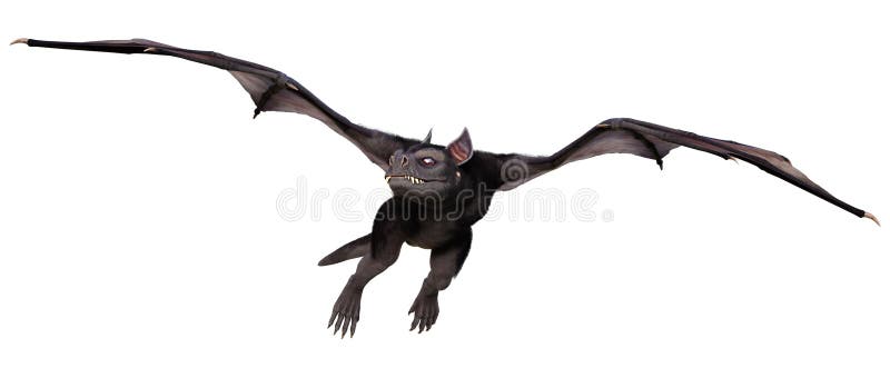 3D Rendering Giant Bat on White Stock Illustration - Illustration of ...