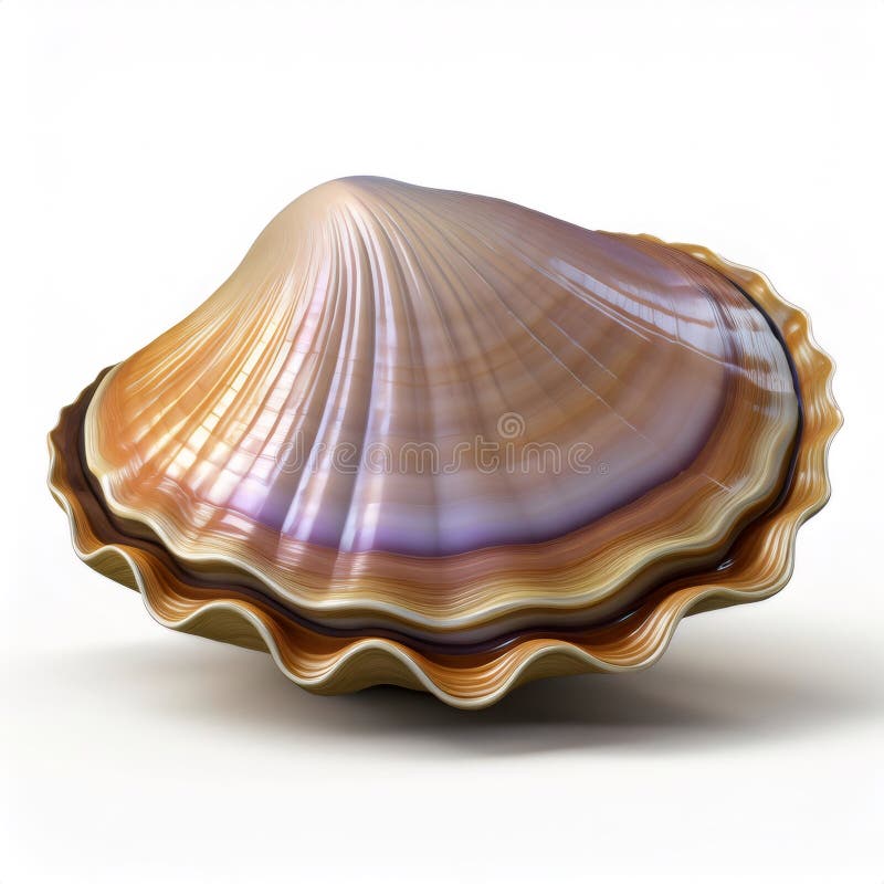 Iridescent Giant Shell Gleaming with Pearlescent Hues, Rendered ...