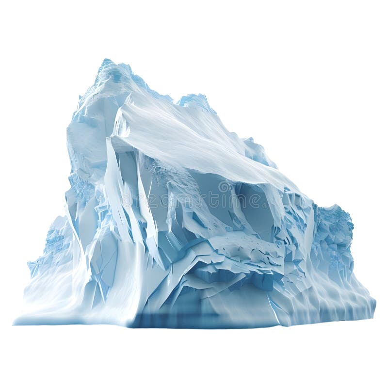 3D Rendering of a Giant Ice Burg on Transparent Background - Ai ...