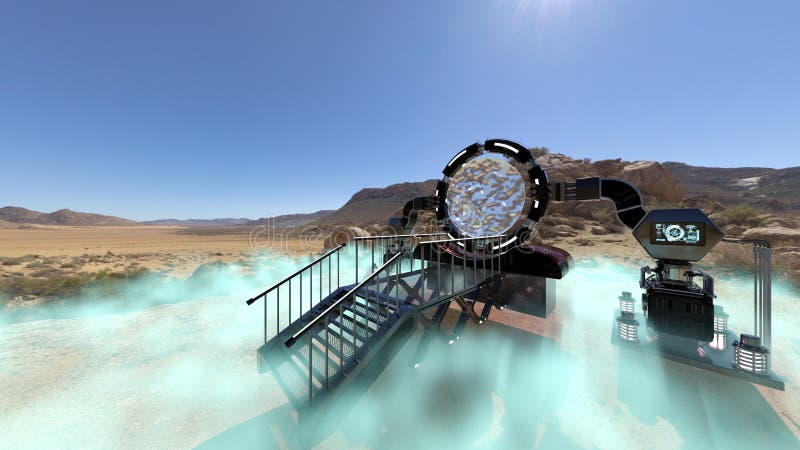 3D Rendering of the Giant Lens Device Stock Illustration - Illustration ...