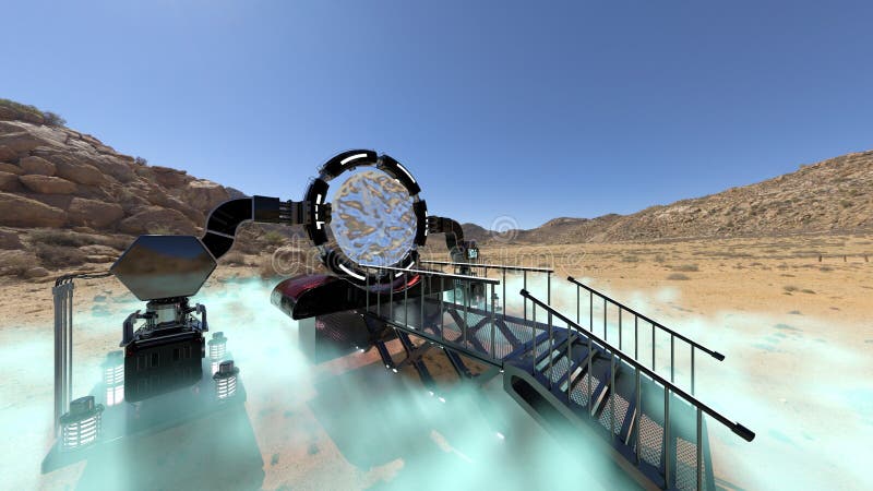 3D Rendering of the Giant Lens Device Stock Illustration - Illustration ...