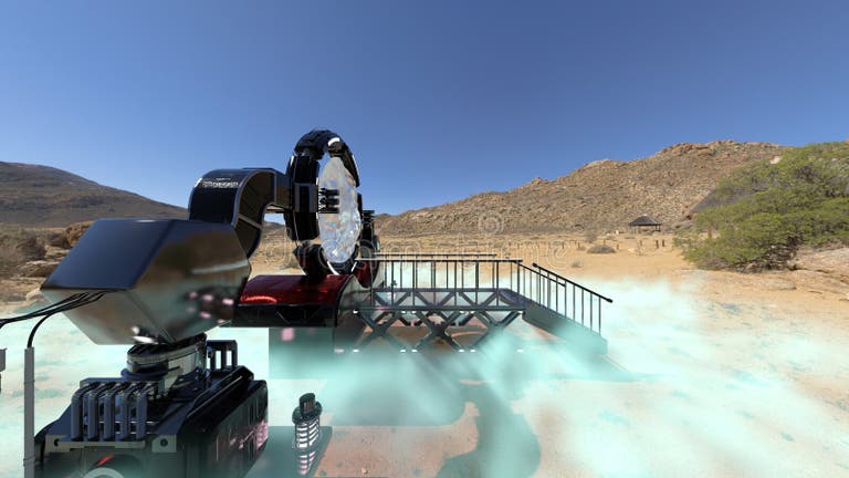 3D Rendering of the Giant Lens Device Stock Illustration - Illustration ...