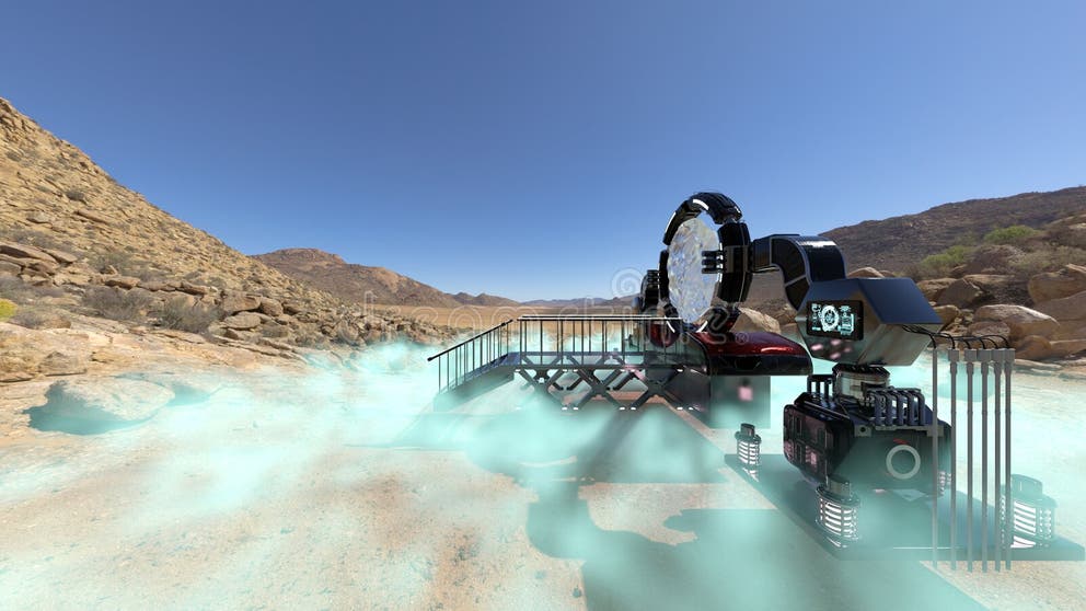 3D Rendering of the Giant Lens Device Stock Illustration - Illustration ...