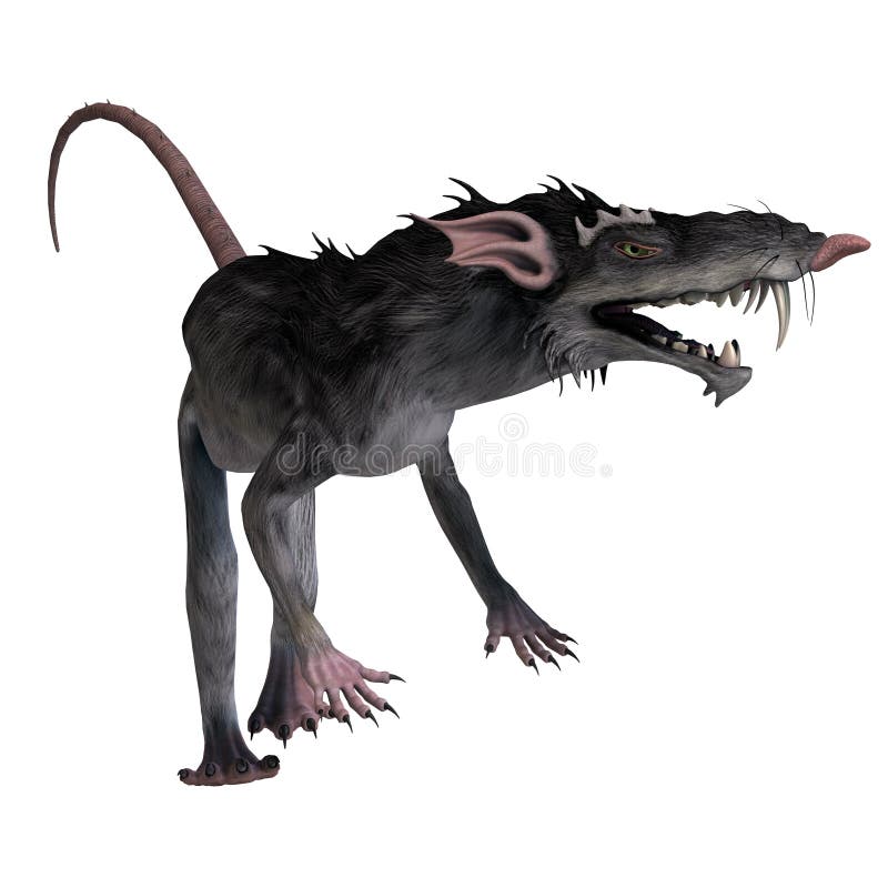 3d-illustration of an Isolated Giant Monster Rat Creature Stock ...