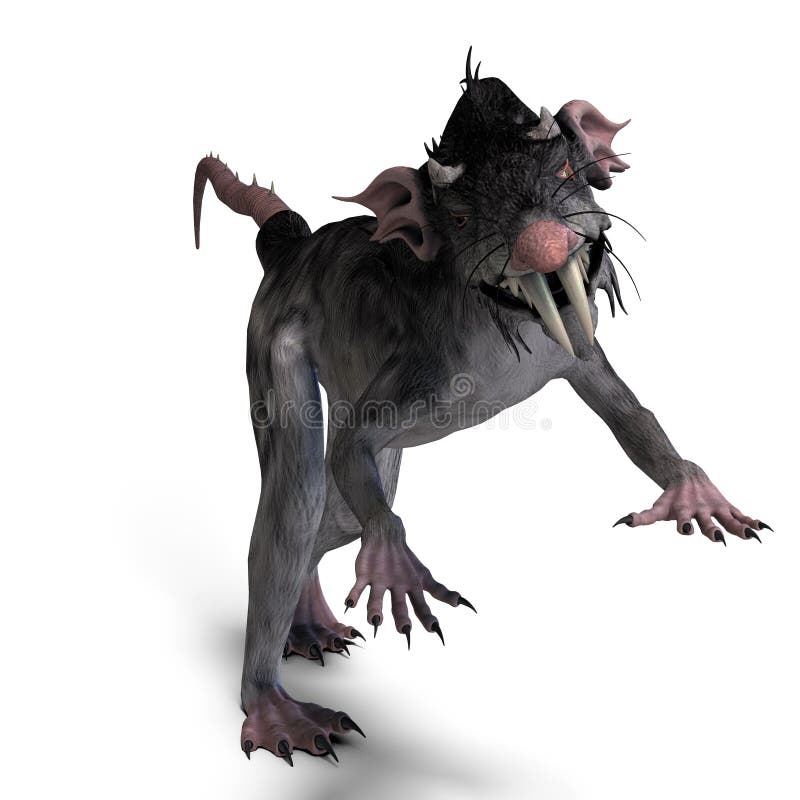 3d-illustration of an Isolated Giant Monster Rat Creature Stock ...
