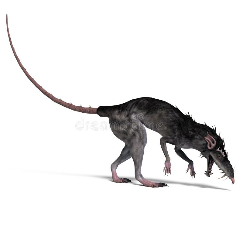 3d-illustration of an Isolated Giant Monster Rat Creature Stock ...