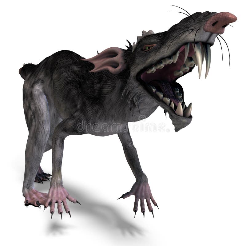 3d-illustration of an Isolated Giant Monster Rat Creature Stock ...