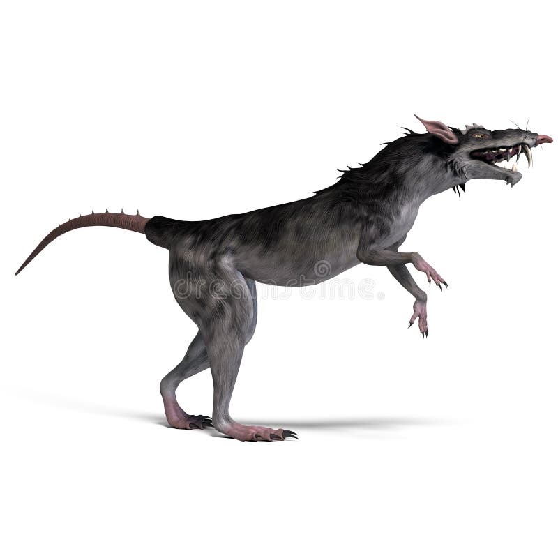 3d-illustration of an Isolated Giant Monster Rat Creature Stock ...