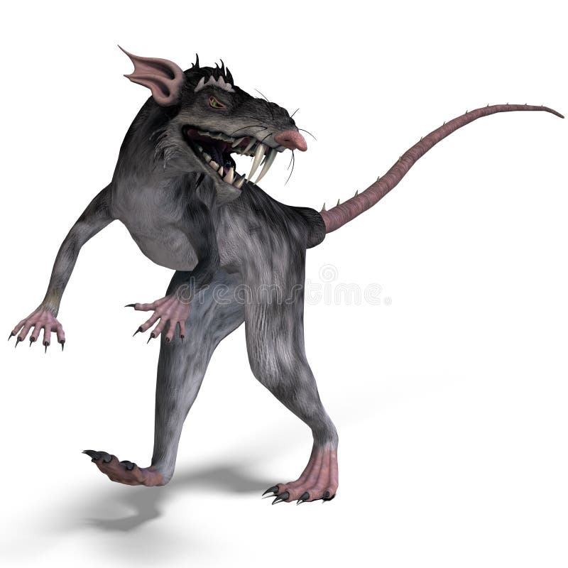 3d-illustration of an Isolated Giant Monster Rat Creature Stock ...