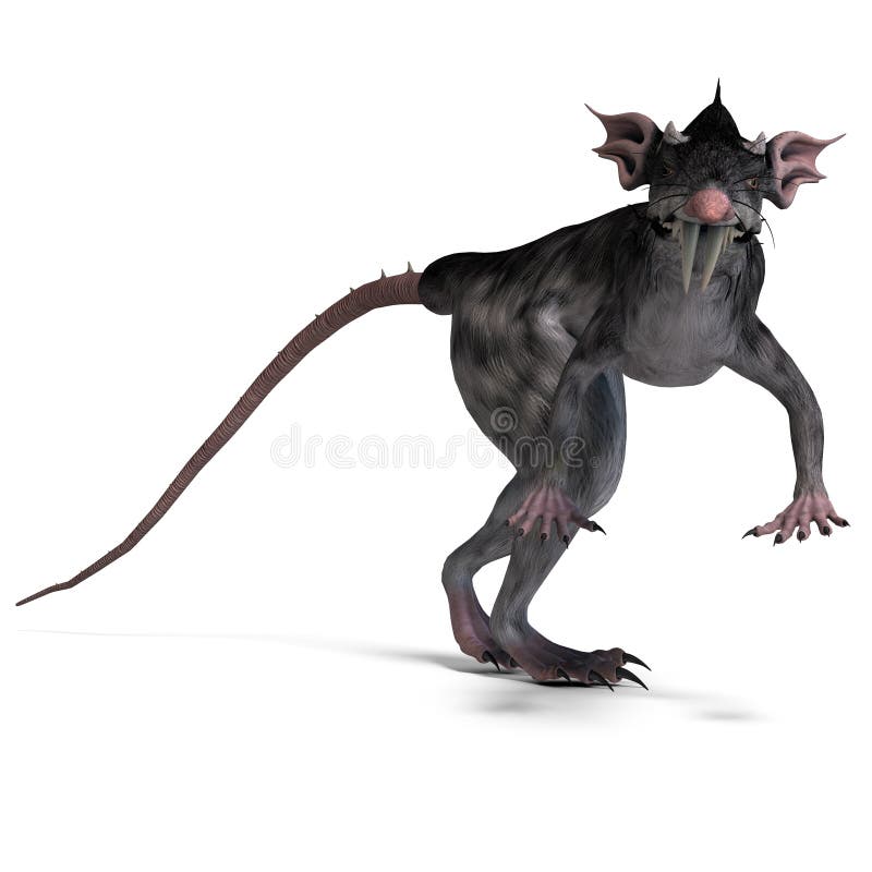 3d-illustration of an Isolated Giant Monster Rat Creature Stock ...