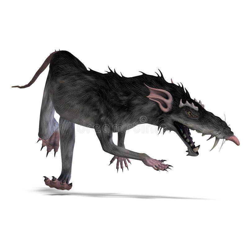 3d-illustration of an Isolated Giant Monster Rat Creature Stock ...