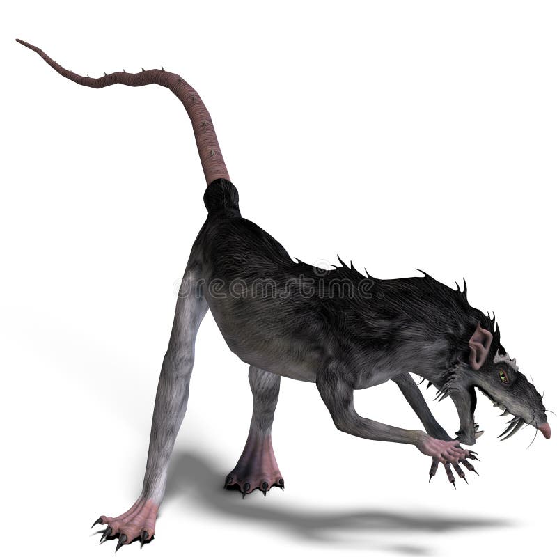 3d-illustration of an Isolated Giant Monster Rat Creature Stock ...