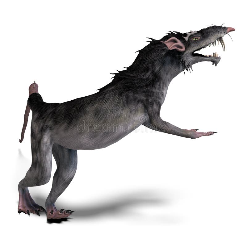 3d-illustration of an Isolated Giant Monster Rat Creature Stock ...