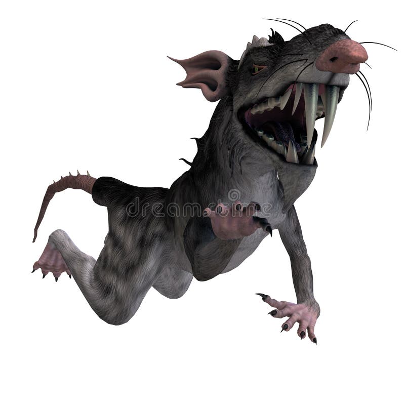 3d-illustration of an Isolated Giant Monster Rat Creature Stock ...