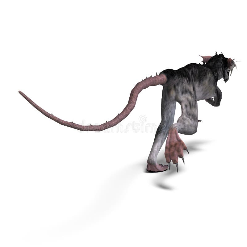 3d-illustration of an Isolated Giant Monster Rat Creature Stock ...