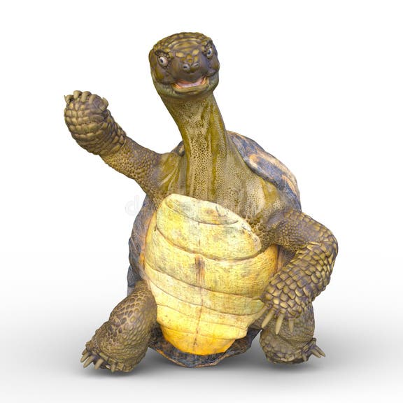 3D Rendering of a Giant Tortoise Stock Illustration - Illustration of ...