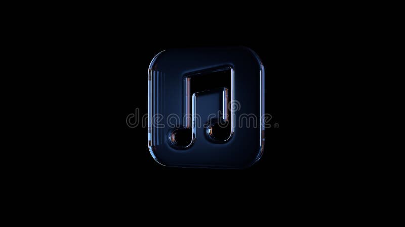 Glass note symbol on black stock illustration. Illustration of wealth ...