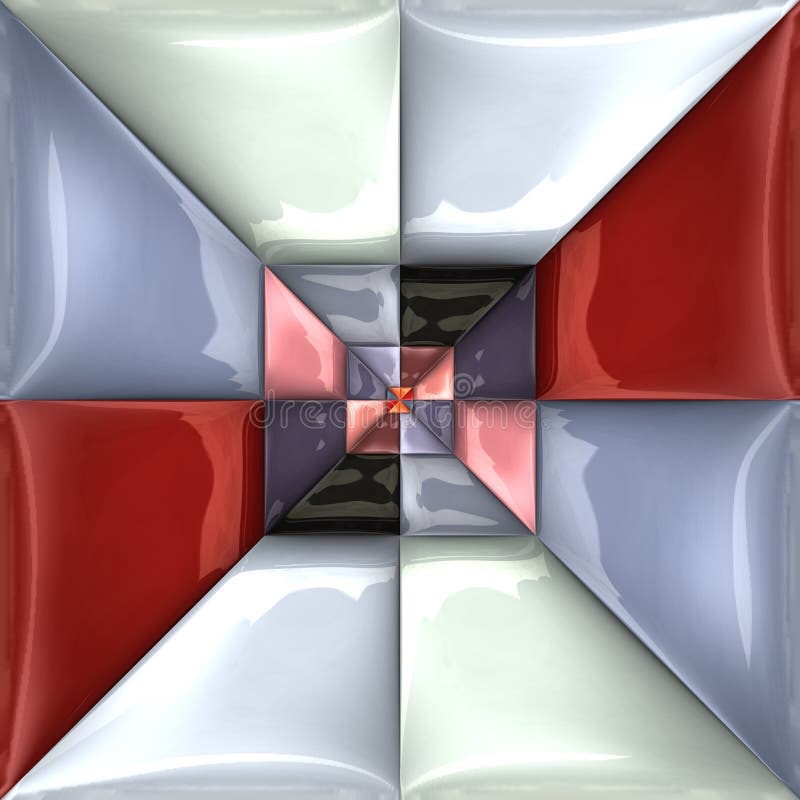 3D Rendering Glossy Pattern Tile Artwork Stock Illustration ...